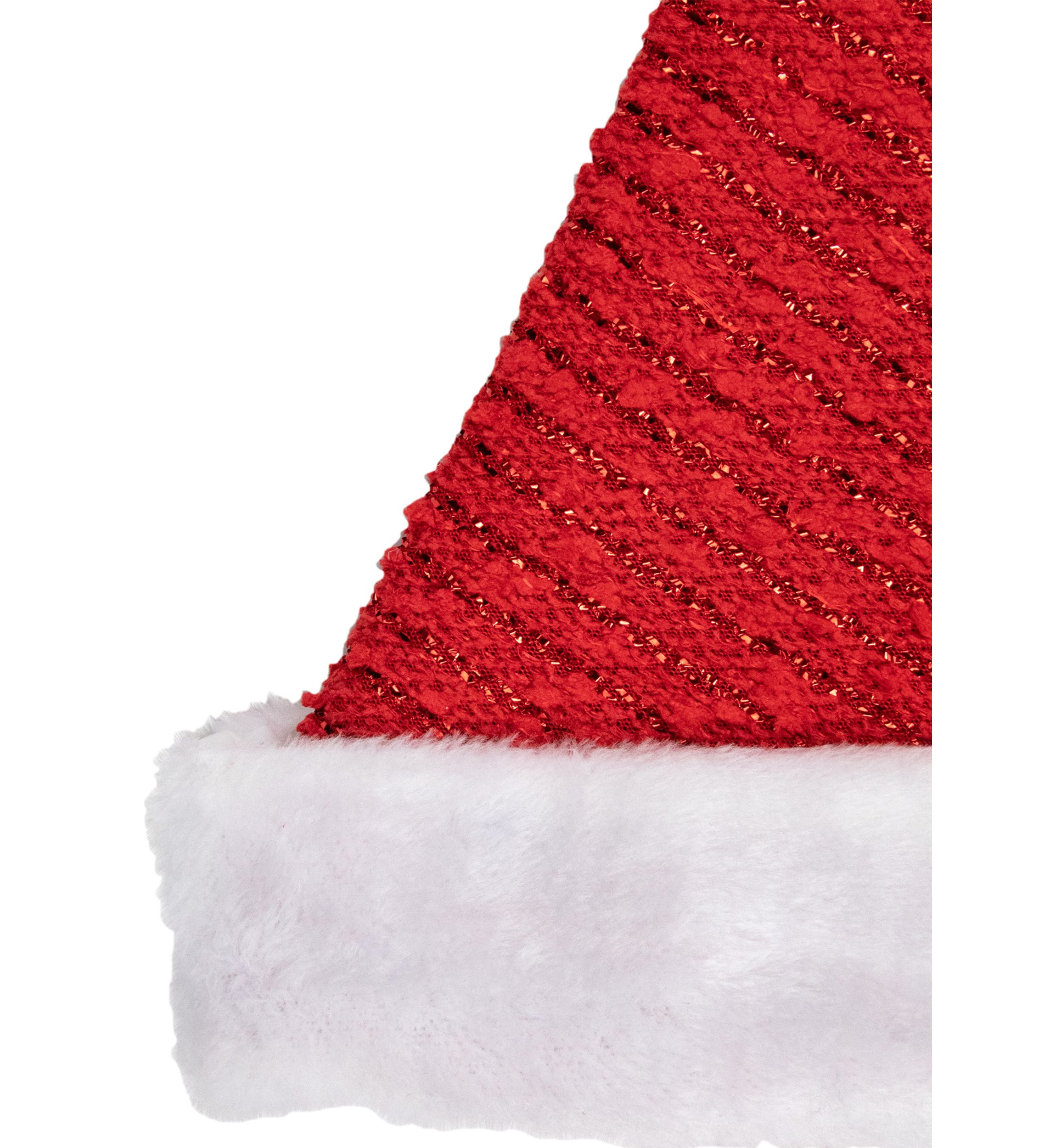 Northlight 17Inch Red and White Striped Santa Hat With Pom Pom and ...
