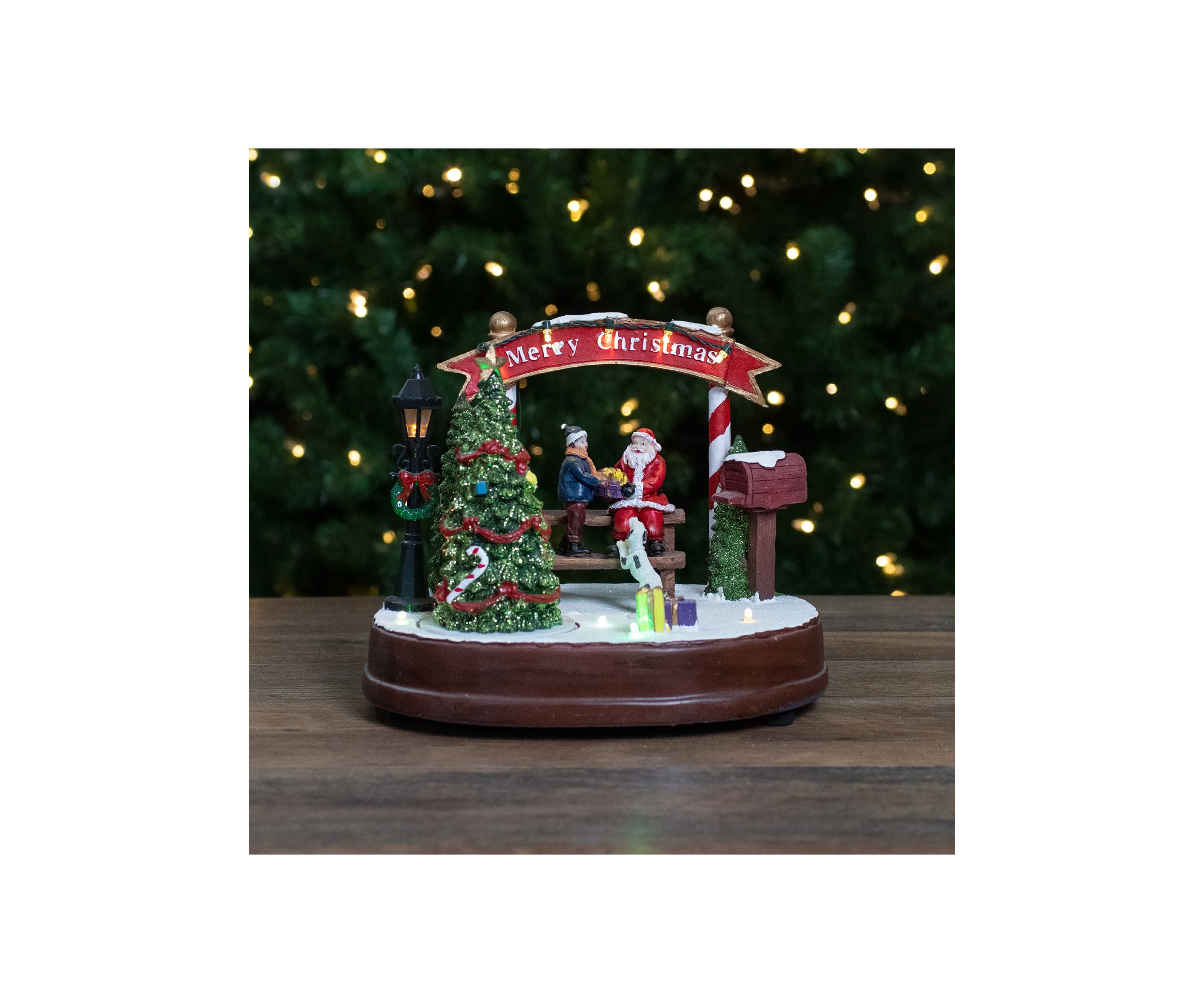 Northlight 8Inch Lighted Winter Christmas Scene with Music and a ...
