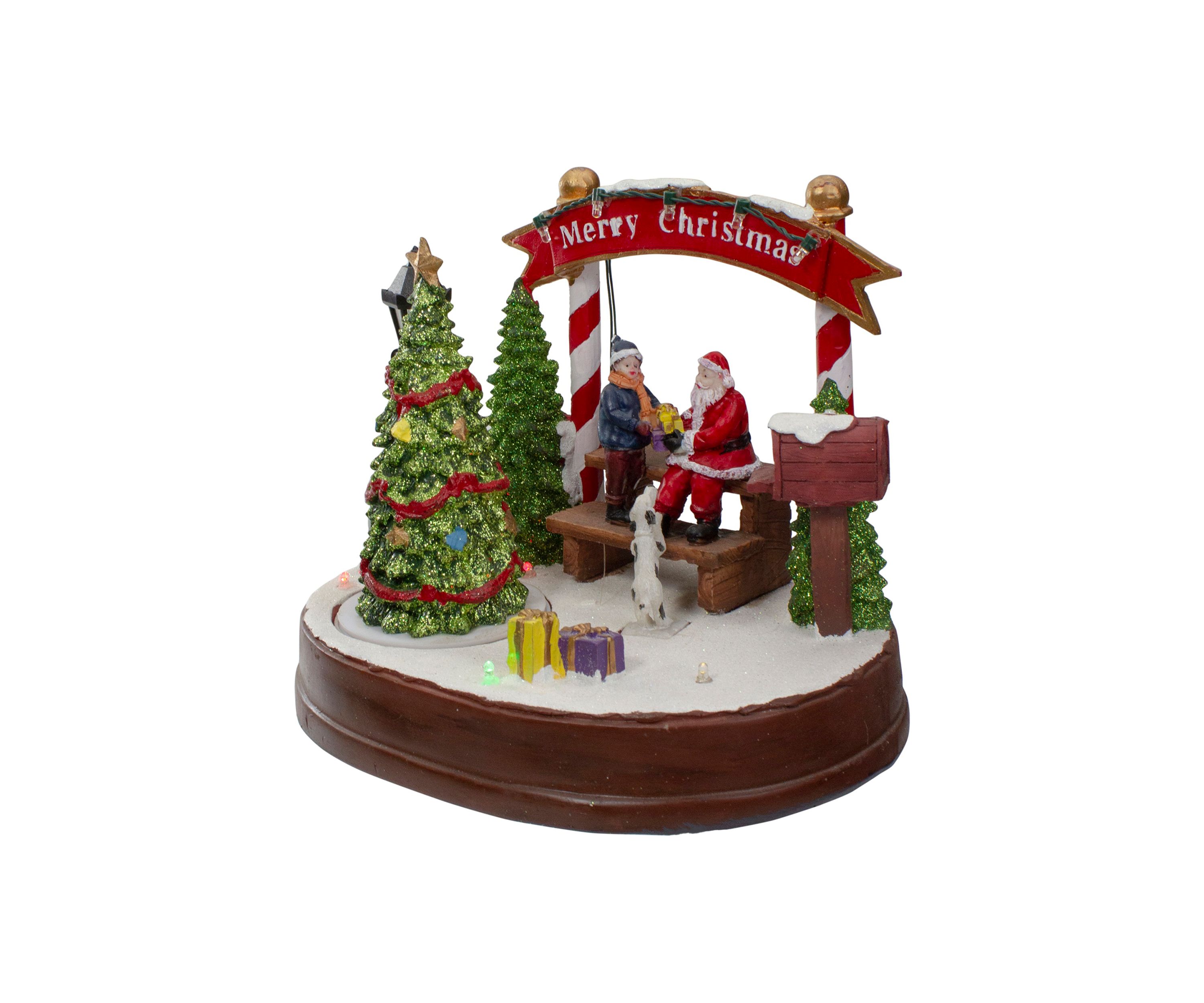 Northlight 8Inch Lighted Winter Christmas Scene with Music and a ...