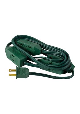 Northlight 9ft Green Indoor Extension Power Cord with 9-Outlets and ...