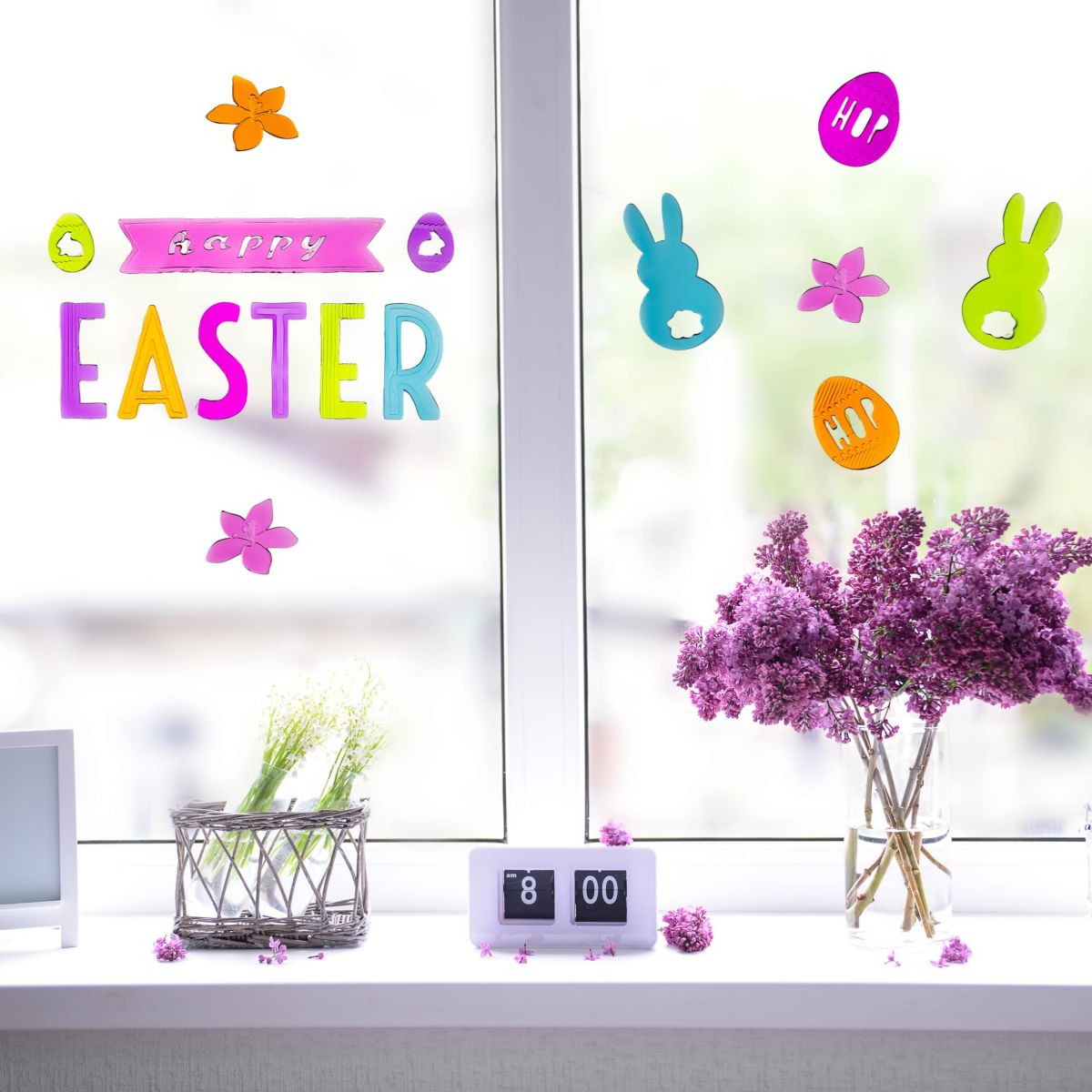 Northlight 15-Piece “Happy Easter" Spring Gel Window Clings | Belk