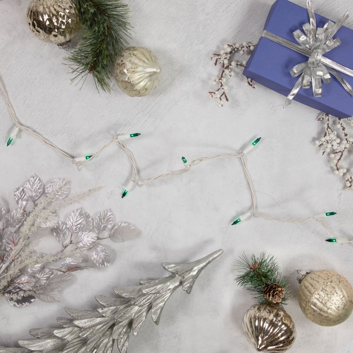 Northlight 100 Count Teal Green Mini Christmas Lights - 35' White Wire ...