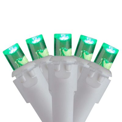 Northlight 100 Count Green LED Wide Angle Icicle Christmas Lights 5.5ft ...