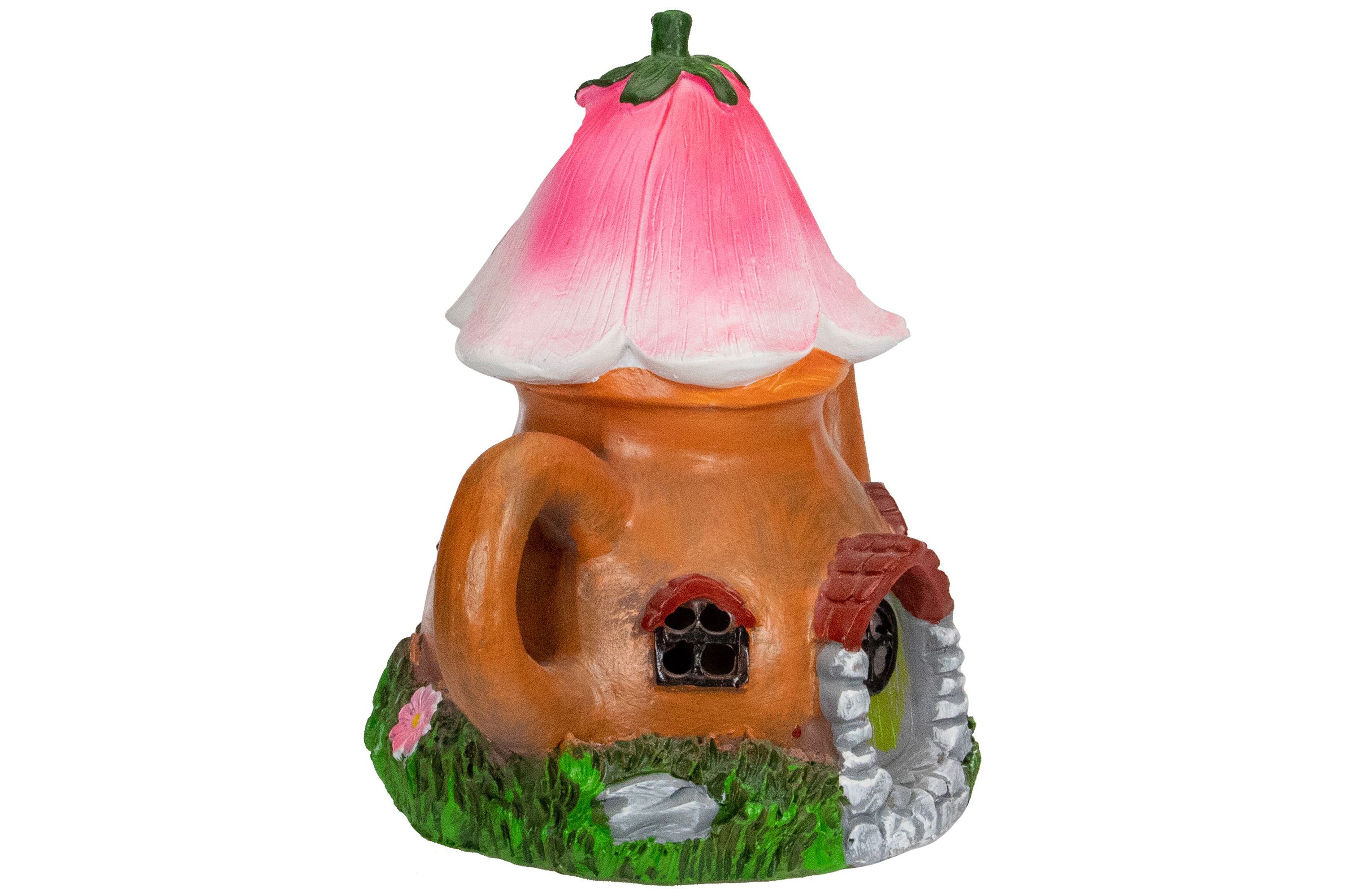 Northlight 7" Solar Lighted Flower Tea Pot Outdoor Garden Statue | Belk