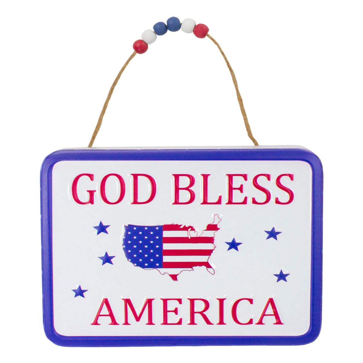 Northlight Patriotic "God Bless America" Metal Wall Sign - 8.75" | Belk