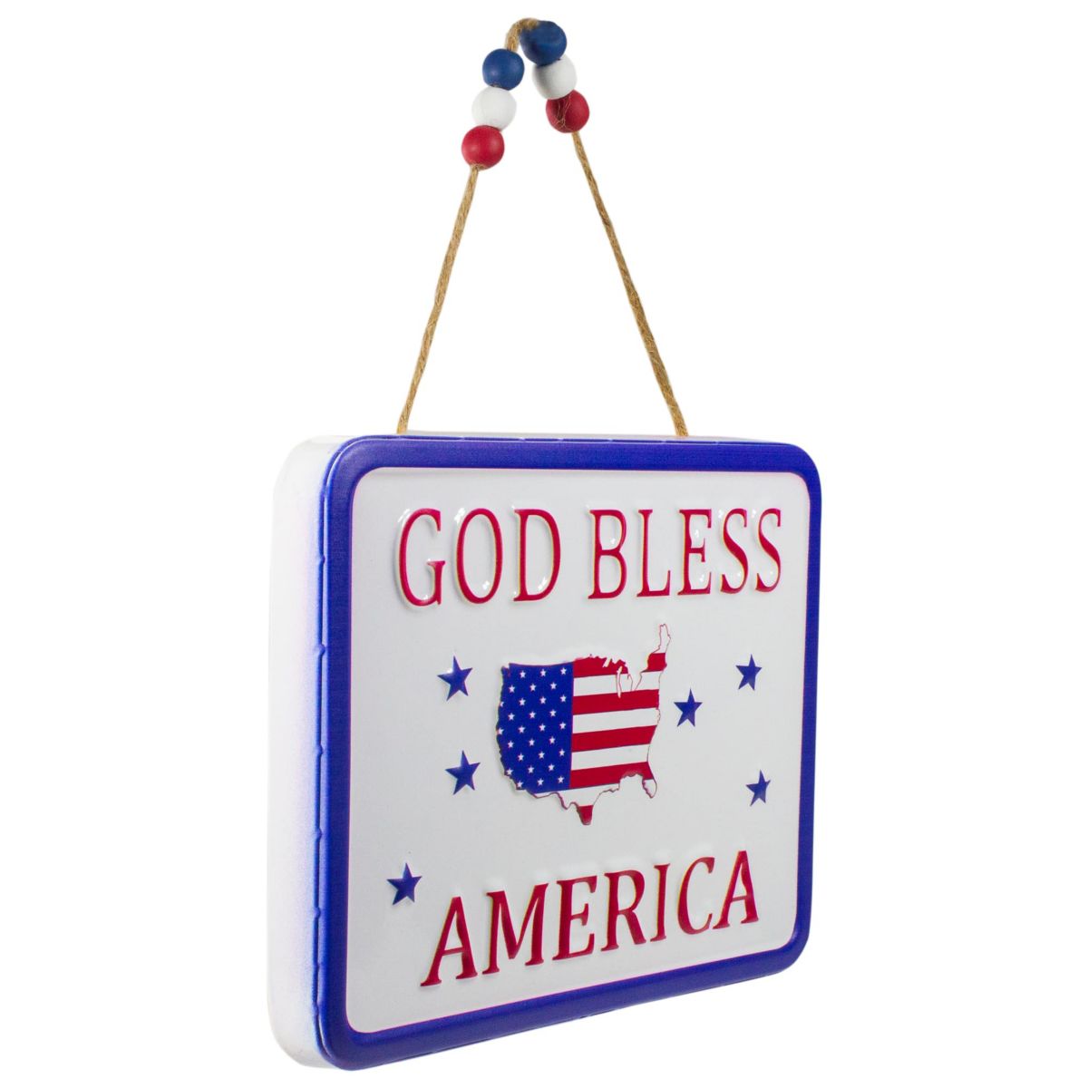 Northlight Patriotic "God Bless America" Metal Wall Sign - 8.75" | Belk