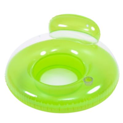 Pool Central Inflatable Inner Tube Swimming Pool Float with Backrest ...