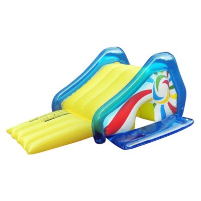 Northlight Yellow and Blue Pool Side Slide With an Attached Sprayer 98 ...