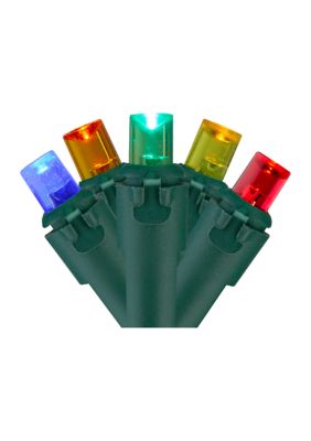 Northlight 200 Multi-Color LED Wide Angle Christmas Lights 49ft Green ...