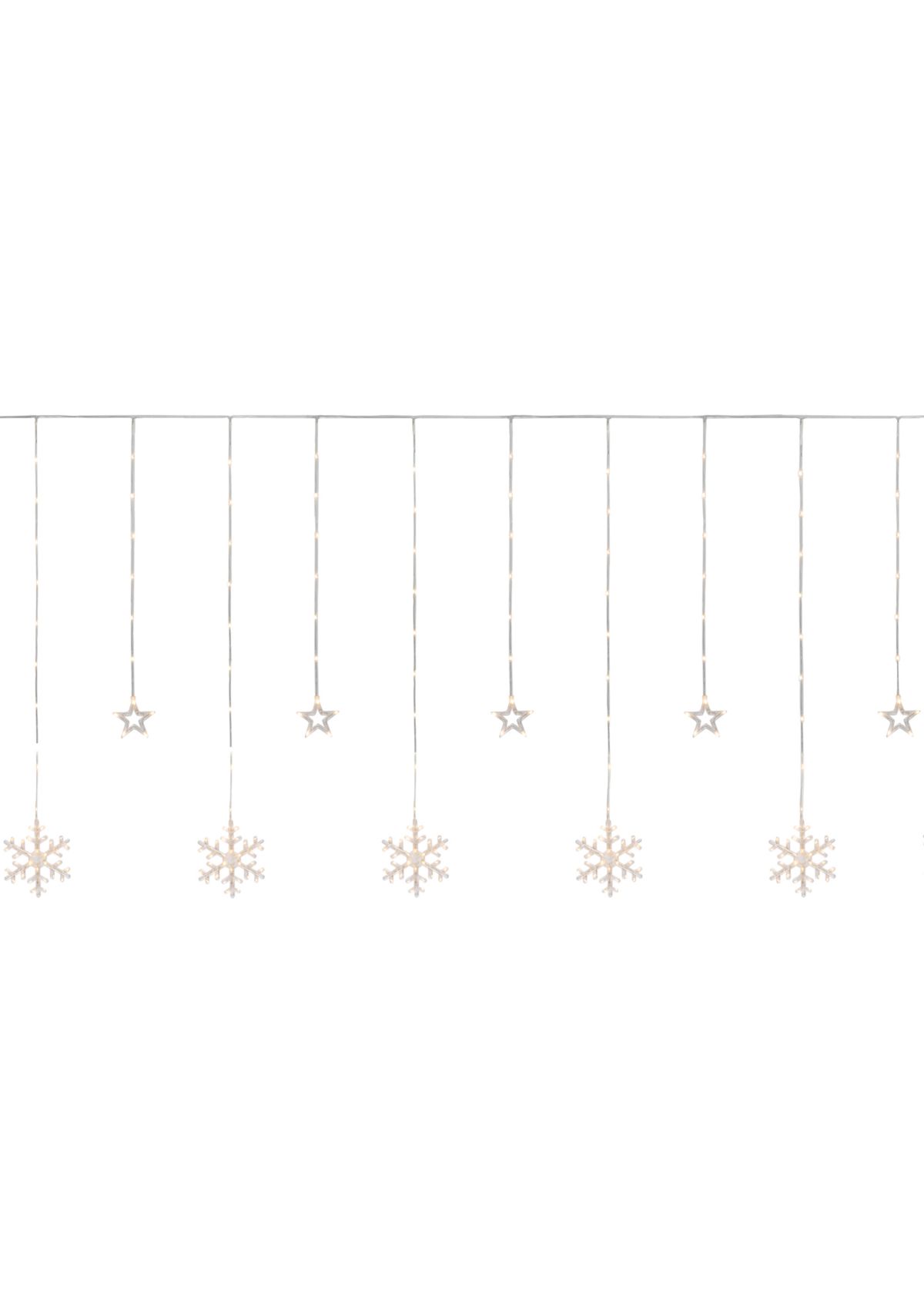 Northlight 250 Clear LED Star and Snowflake Window Curtain Christmas ...