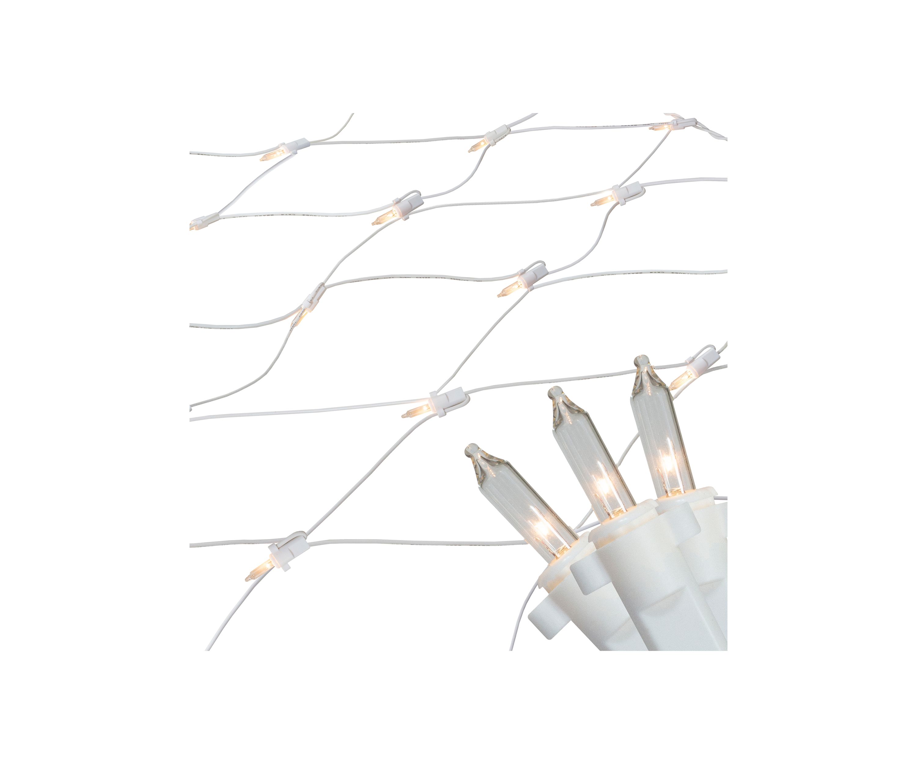 Northlight 4' x 6' Clear Mini Net Style Christmas Lights White Wire | Belk