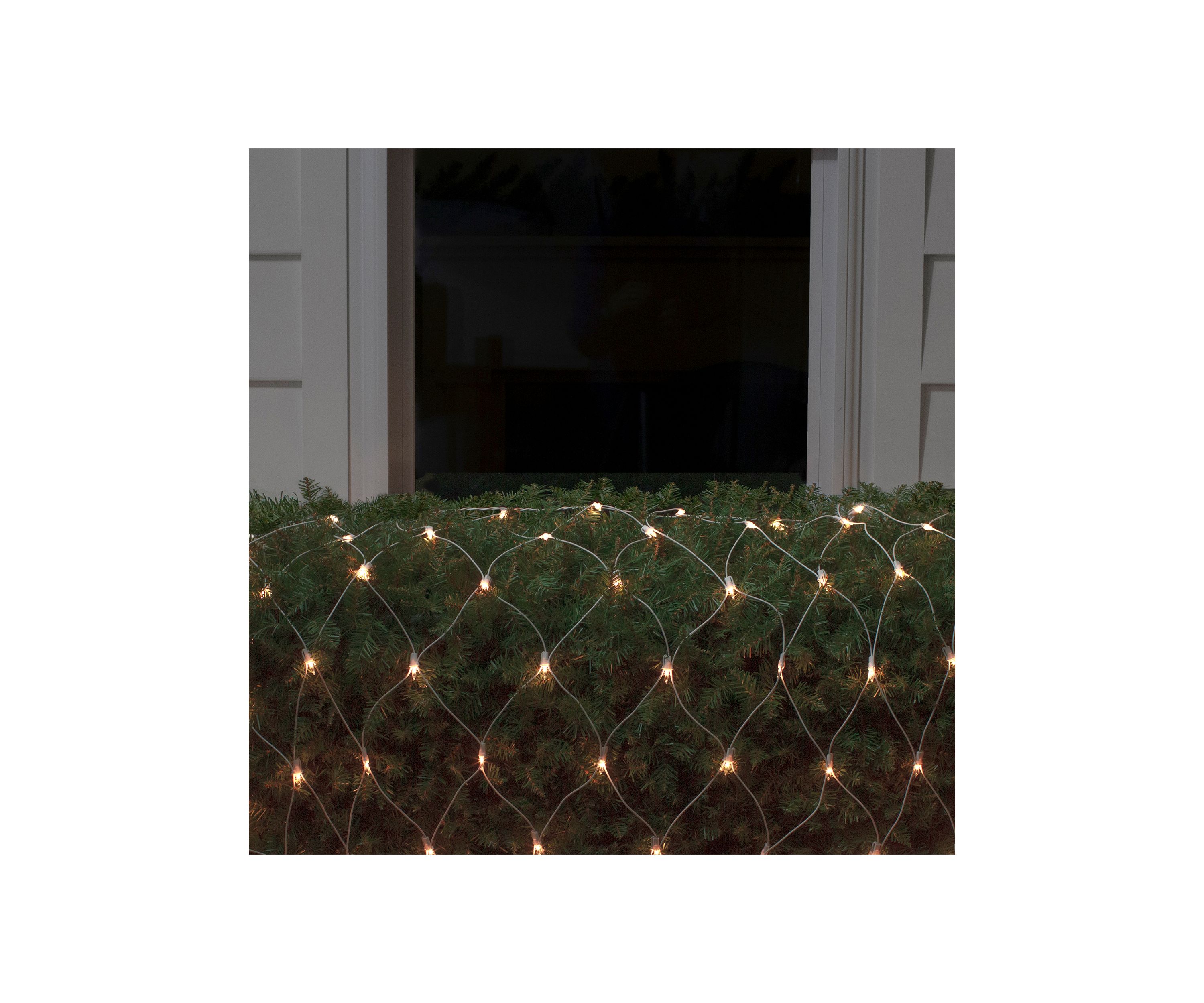 Northlight 4' x 6' Clear Mini Net Style Christmas Lights White Wire | Belk