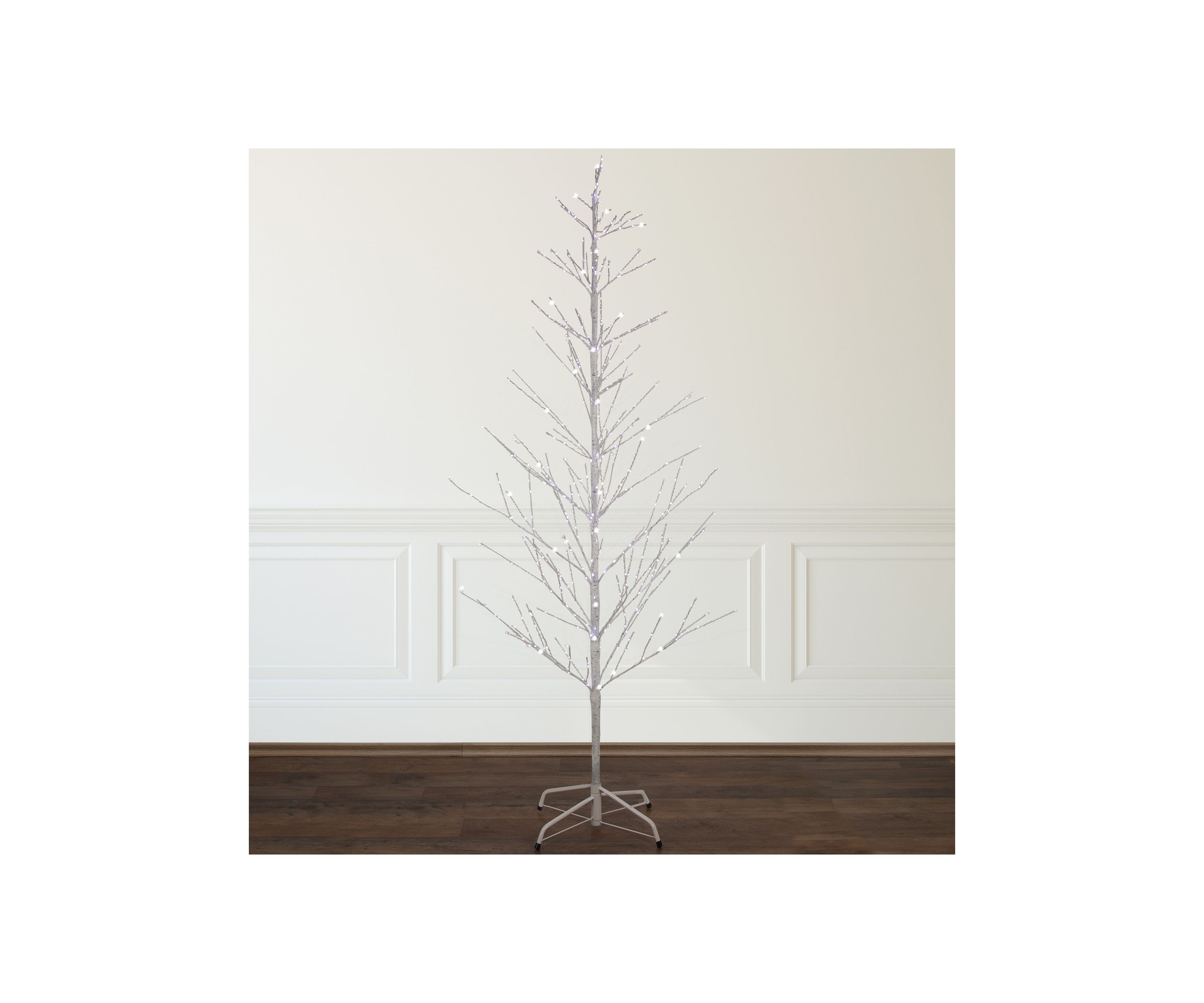 Northlight 6' LED Lighted White Birch Christmas Twig Tree - Pure White ...