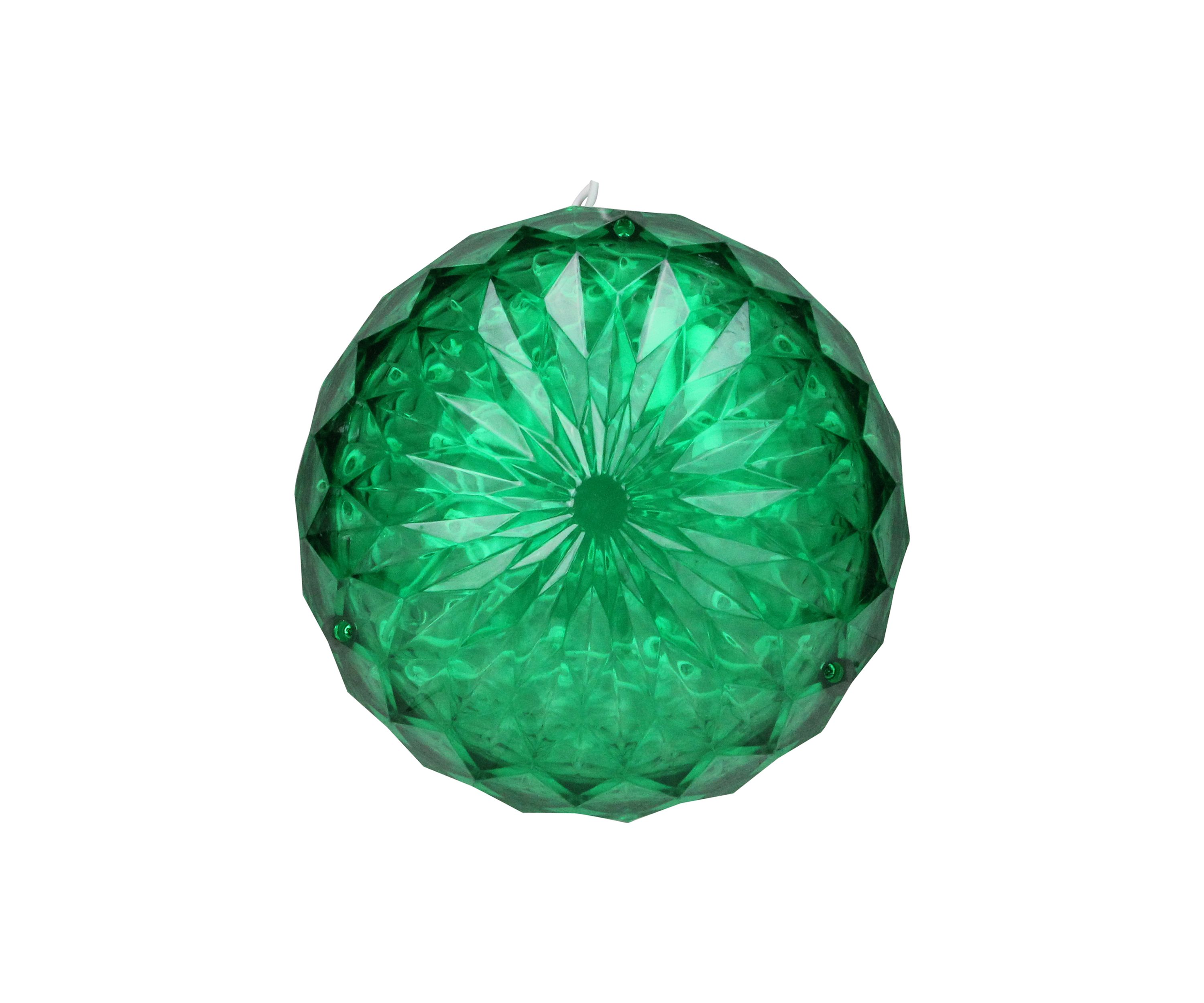 Northlight 6Inch LED Lighted Green Crystal Sphere Outdoor Christmas ...
