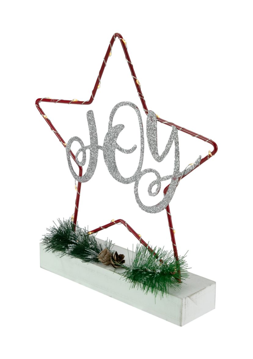 Northlight 11Inch LED Lighted Star Silhouette Christmas Joy Sign | Belk