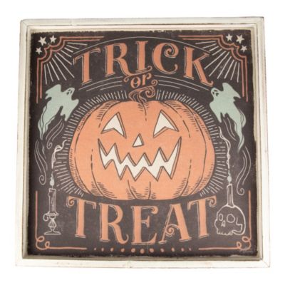 Northlight 18.75" Trick or Treat Jack O Lantern Halloween Wall Sign | belk