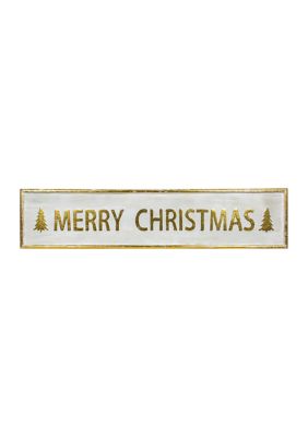 Northlight 48Inch Metallic Gold Merry Christmas Metal Wall Sign | belk