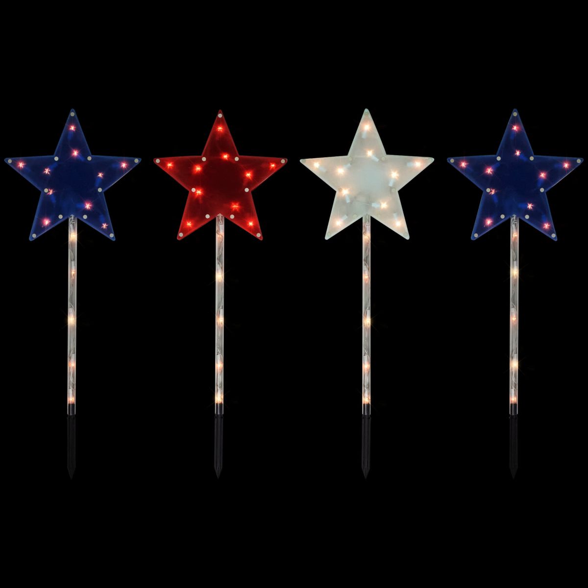 Northlight Lighted Stars Pathway Marker Patriotic Lighting - 28 ...
