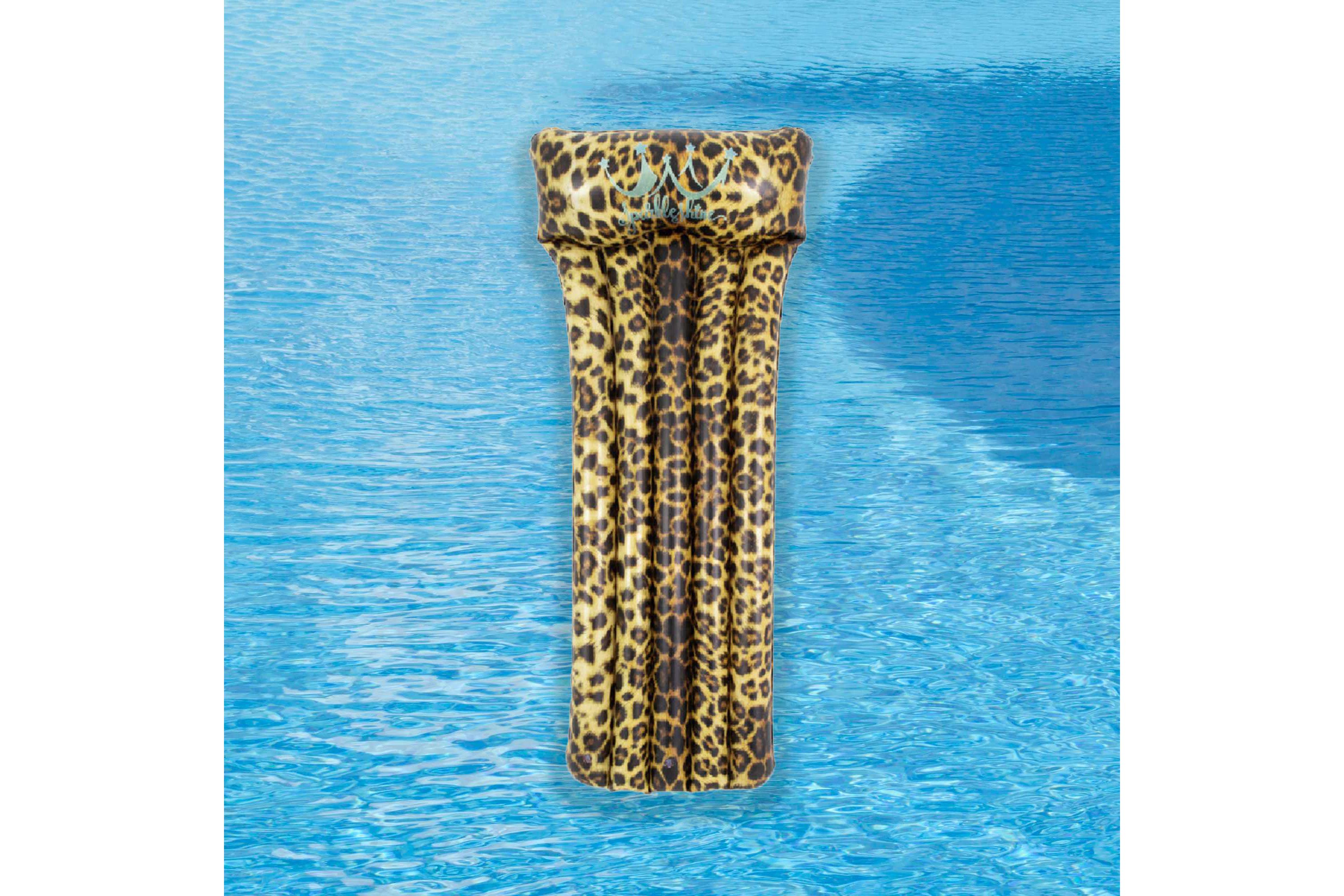 Pool Central 66.5" Inflatable Leopard Print Pool Mattress Float with ...