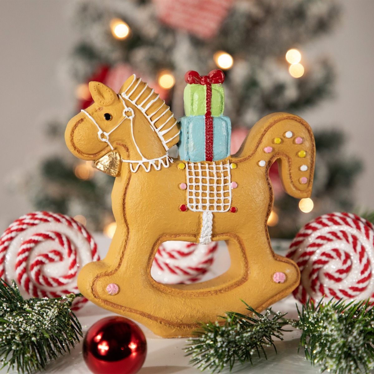 Northlight 7.25inch Gingerbread Rocking Horse Christmas Figurine | Belk