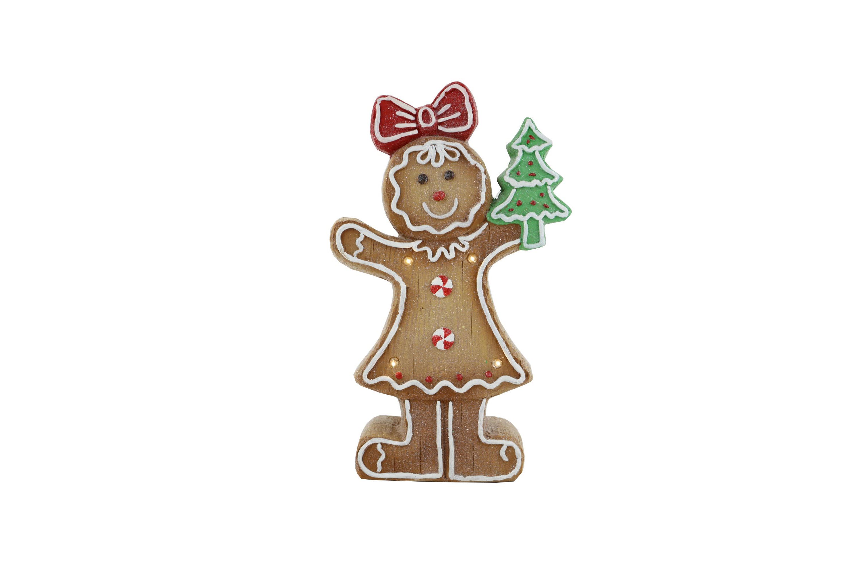 Northlight 15.25inch LED Lighted Gingerbread Girl Christmas Figurine | Belk