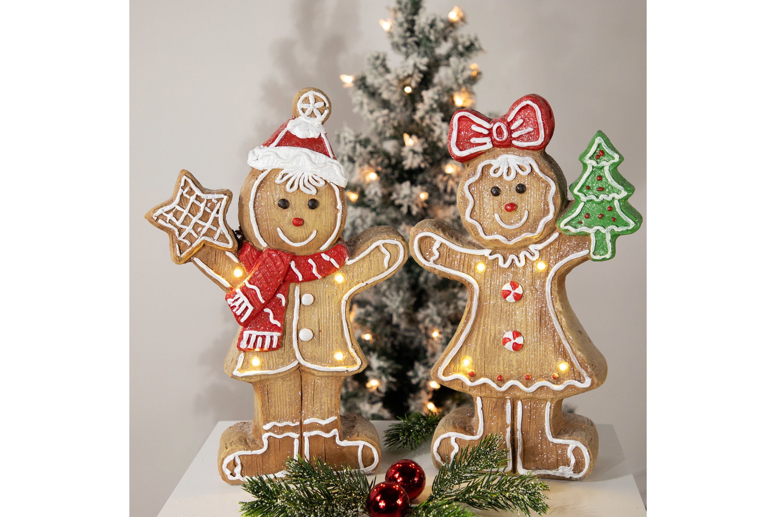Northlight 15.25inch LED Lighted Gingerbread Girl Christmas Figurine | Belk