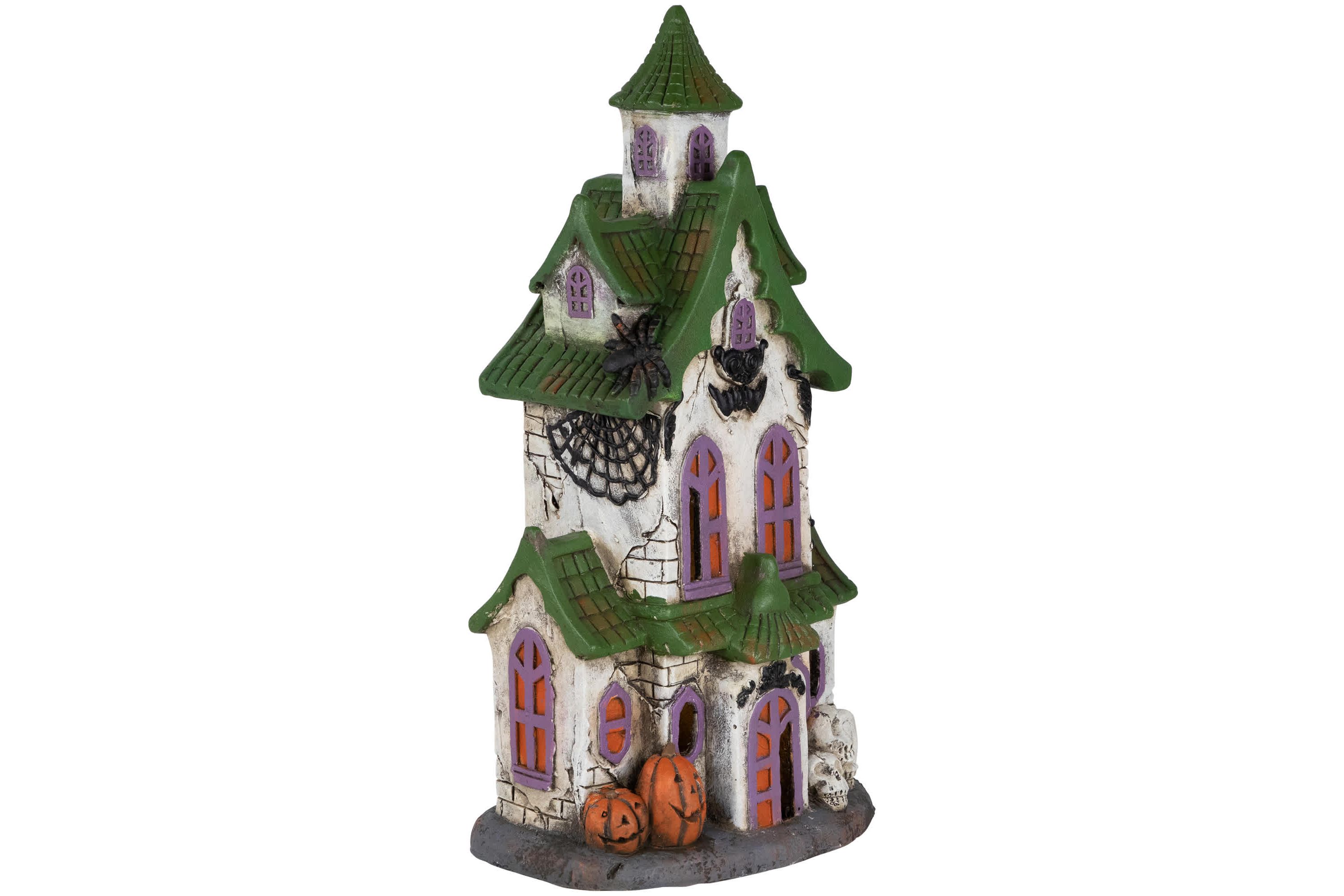 Northlight LED Lighted Haunted House with Skulls Halloween Decoration ...