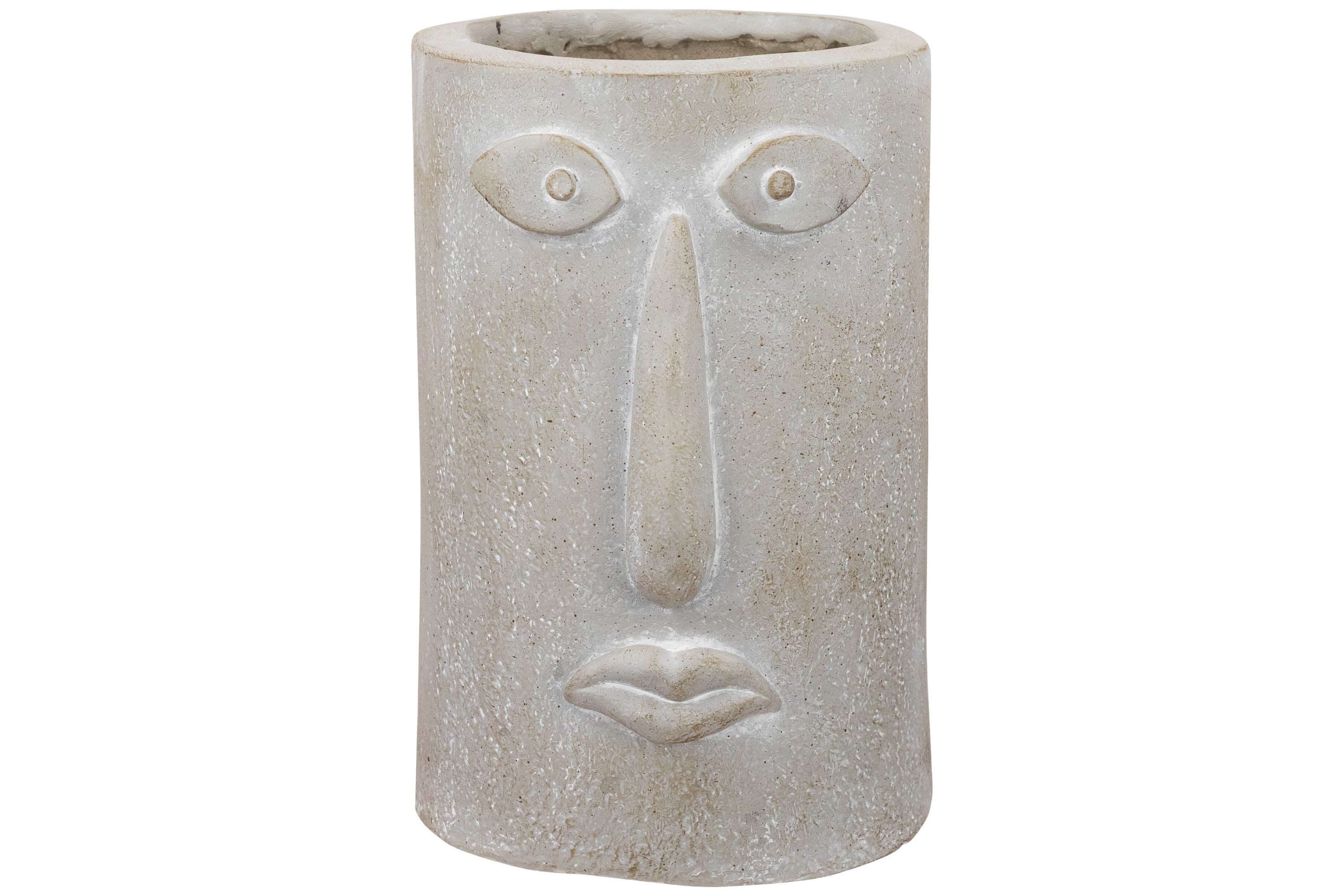 Northlight Large Abstract Face Ceramic Outdoor Garden Planter - 12.25 ...