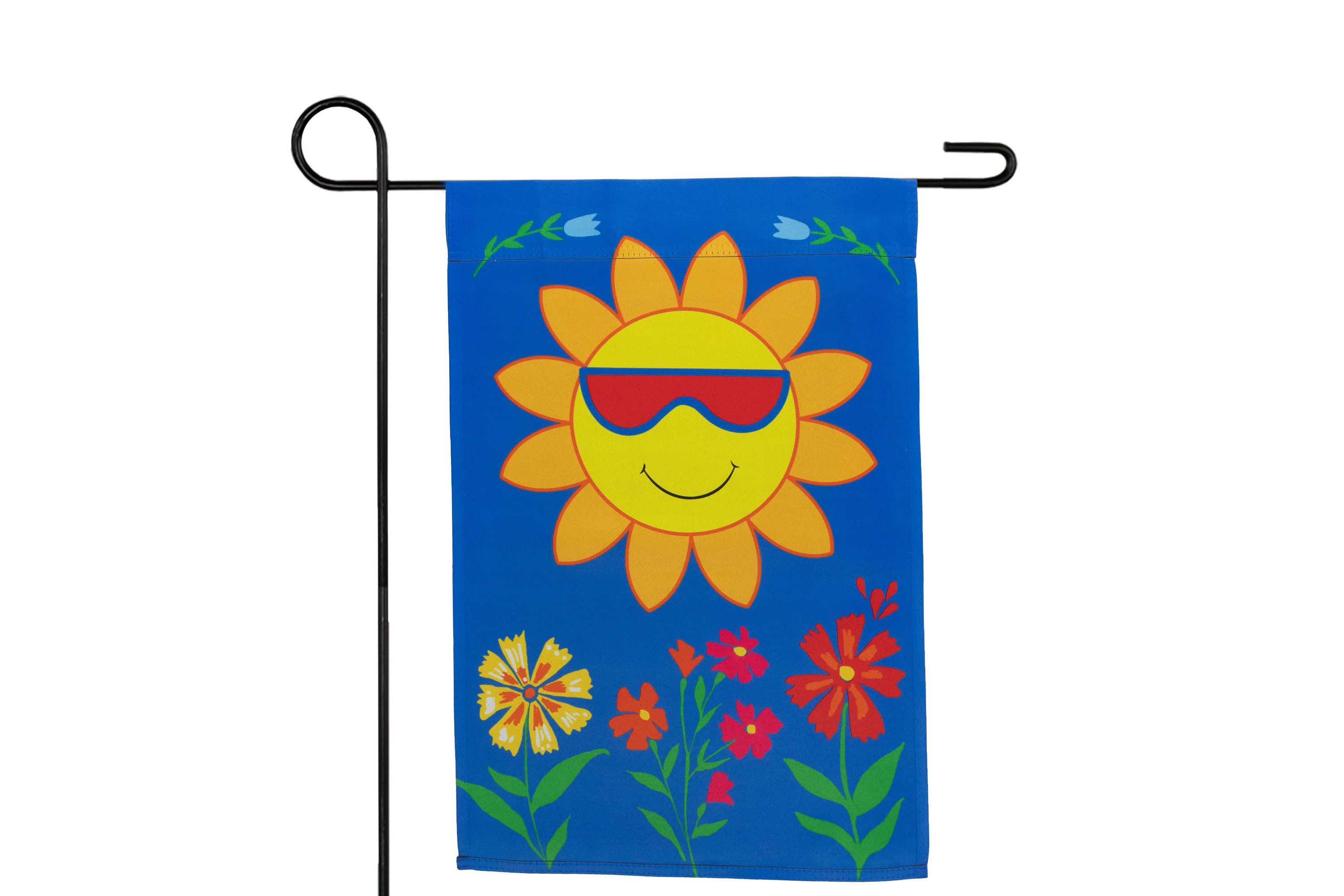 Northlight Smiling Sun Floral Outdoor Garden Flag 18" x 12.5" | Belk