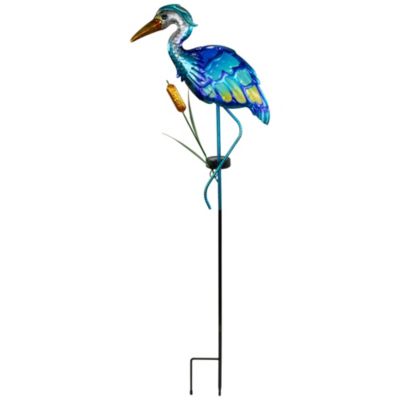 Northlight Solar Lighted Blue Heron Outdoor Garden Stake - 37" | Belk