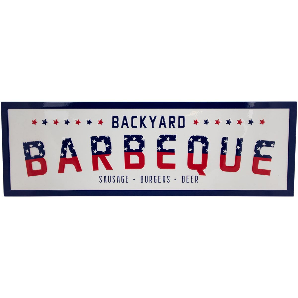 Northlight Backyard Barbeque Metal Wall Sign Patriotic Decoration - 23 ...