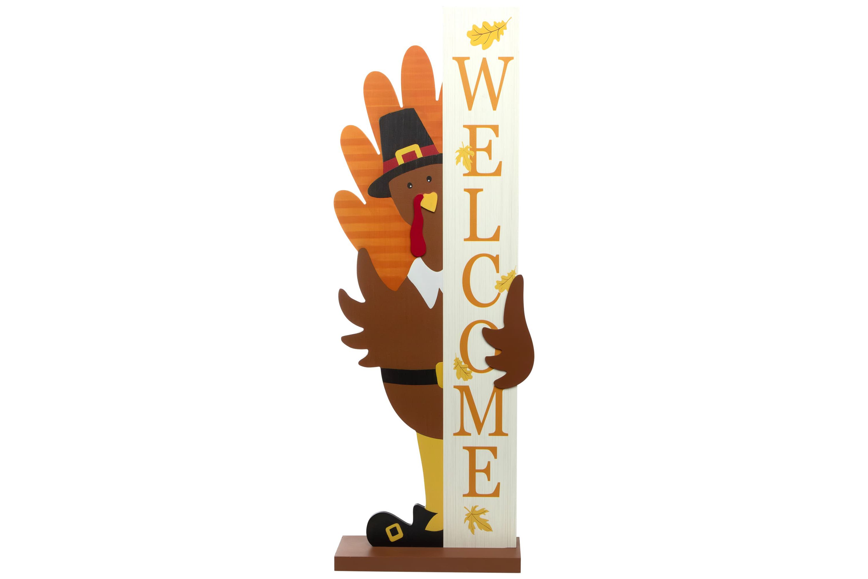 Northlight Turkey Welcome Fall Harvest Outdoor Porch Sign - 35.5" | Belk