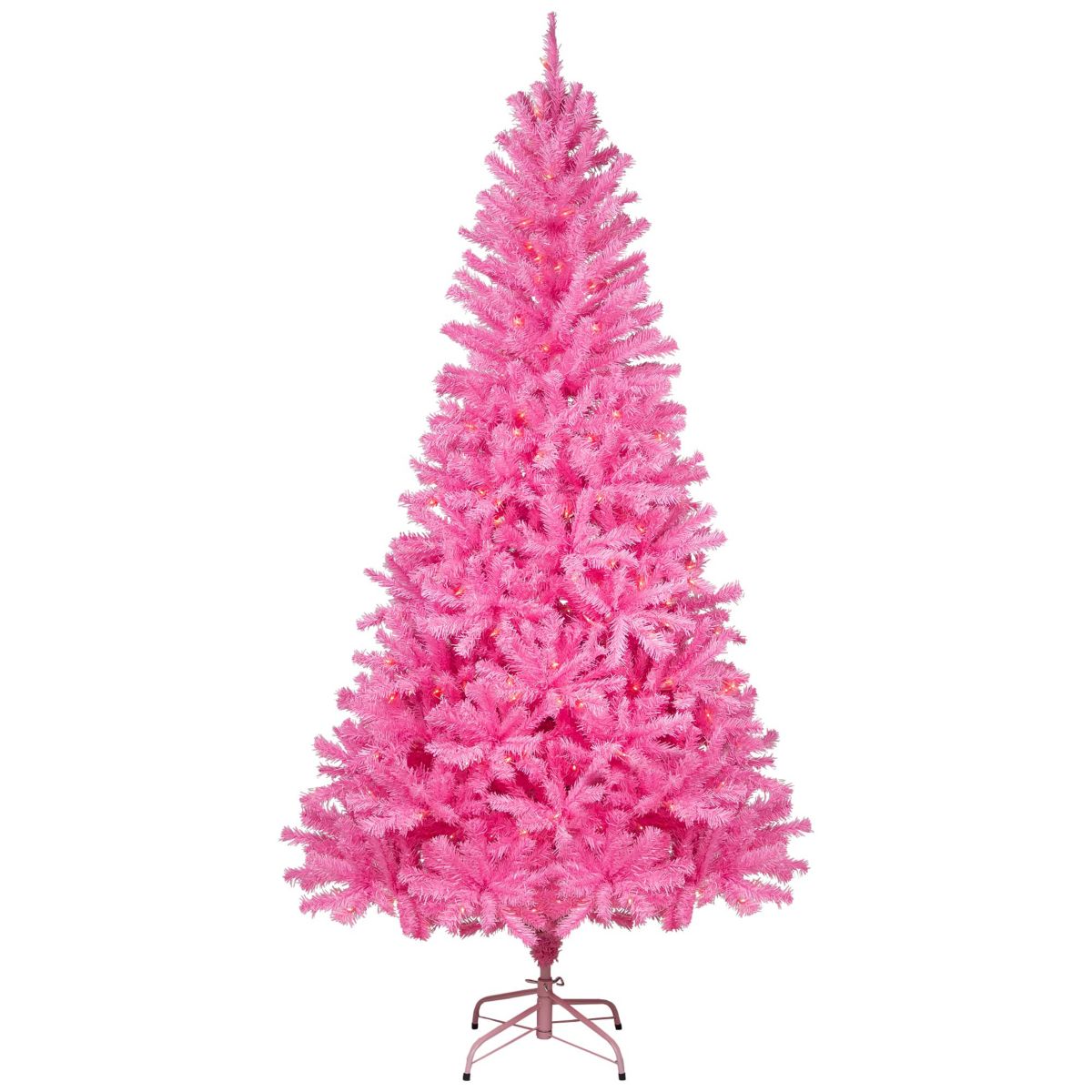 Northlight Pre-Lit Medium Artificial Pine Christmas Tree - 7' - Pink ...