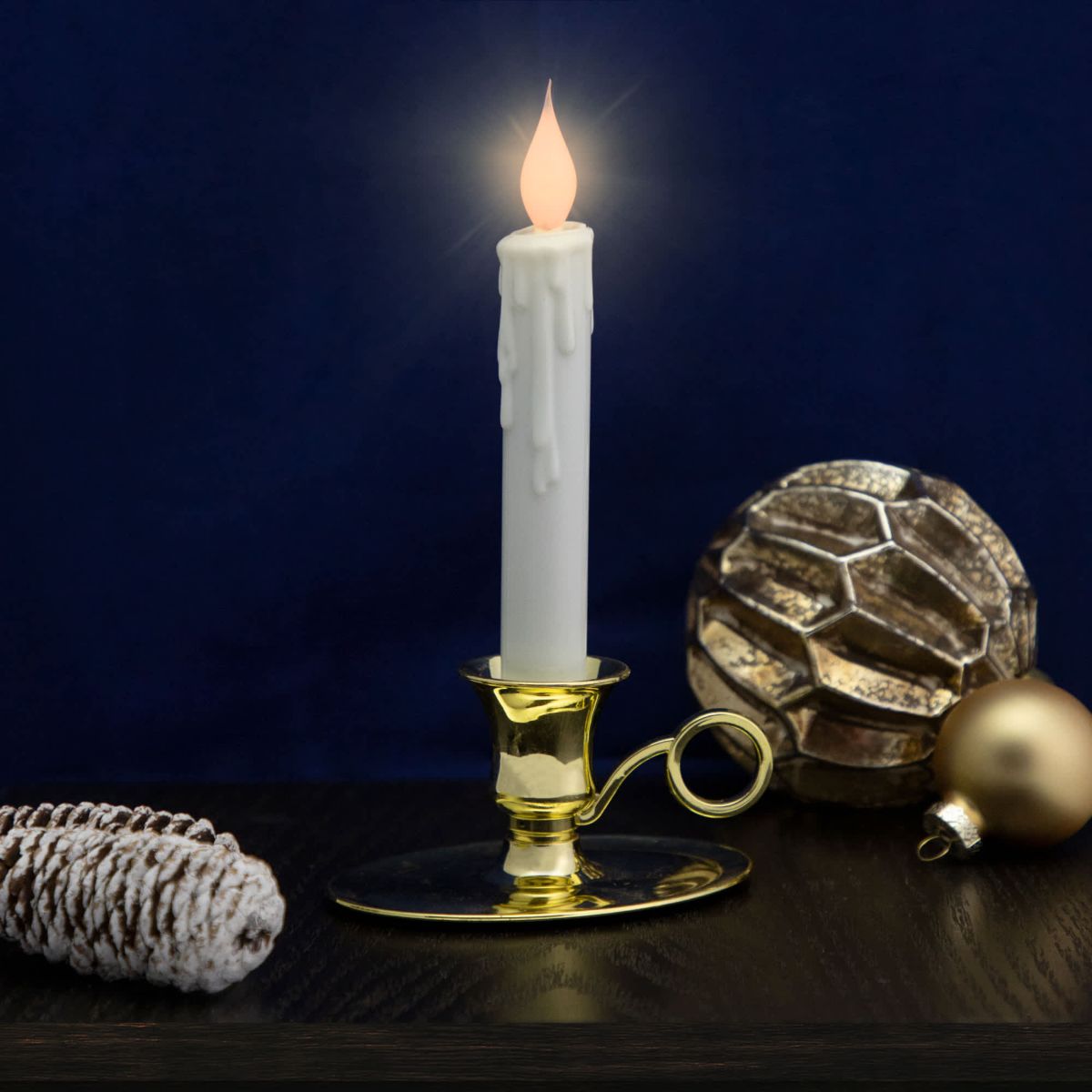 Northlight Lighted LED Window Candle with Oval Handle Base - 8" - Set ...