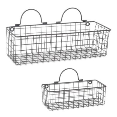 DII Wire Wall Basket Black (Set of 2) | belk