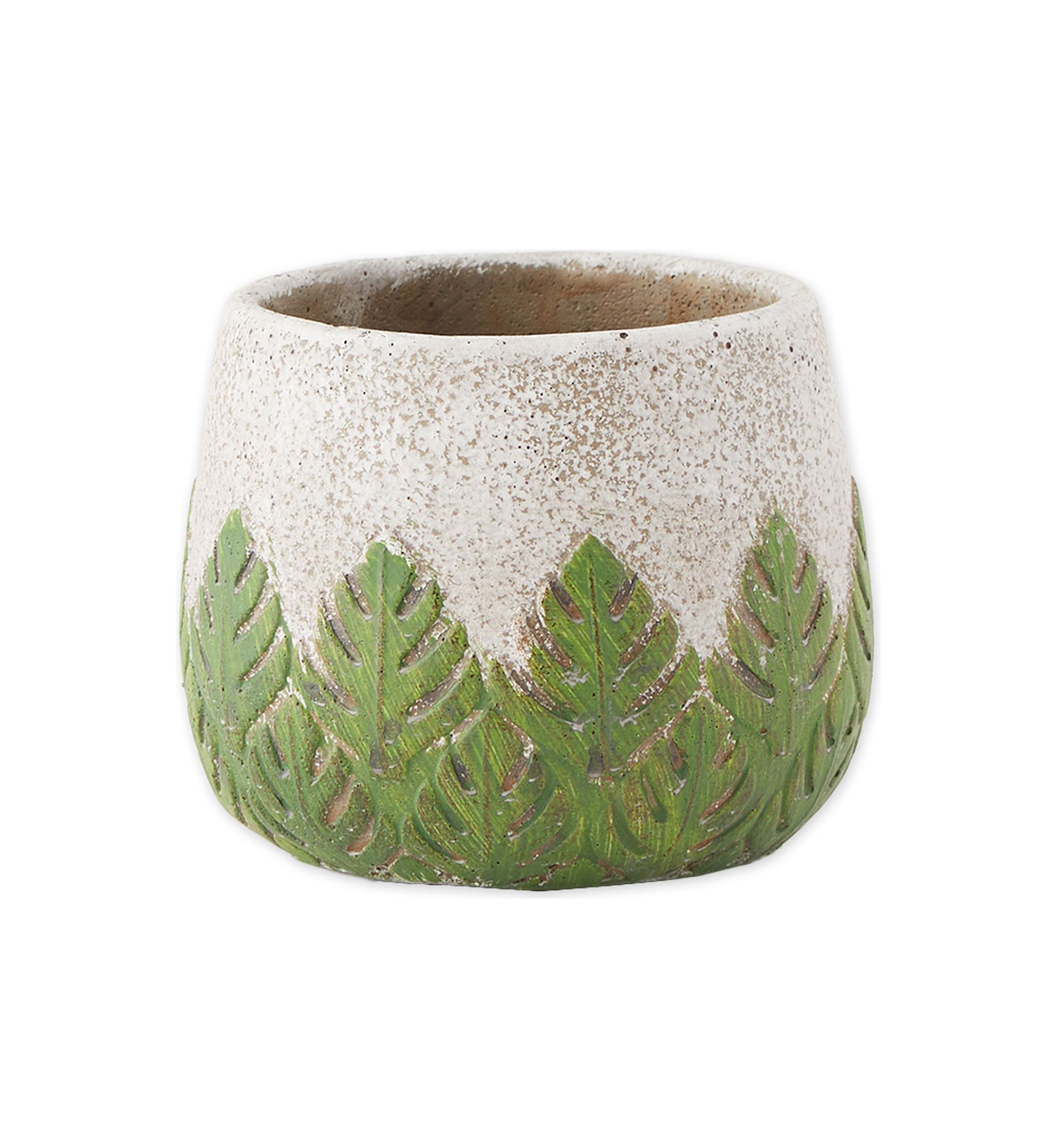 Zingz & Thingz Greek Leaf Cement Flower Pot (Set of 2) | Belk