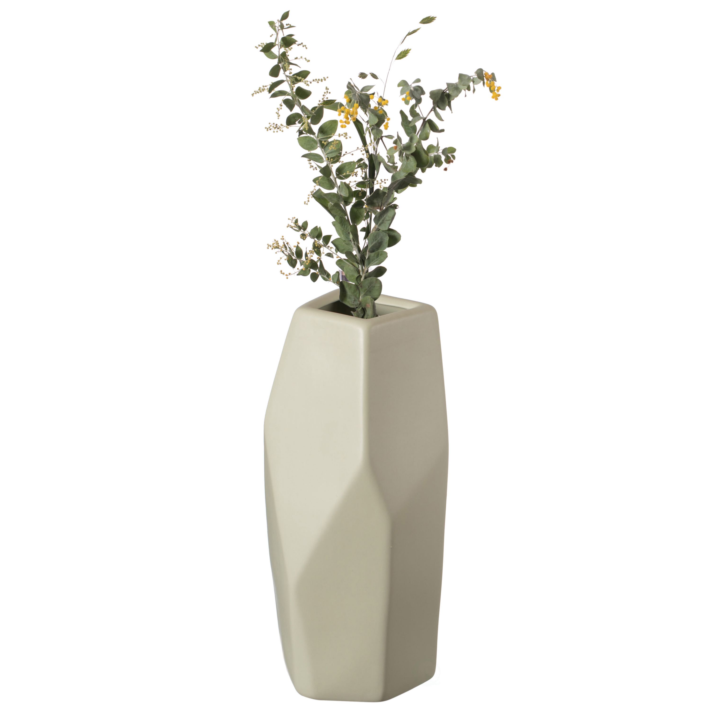 Uniquewise Decorative Ceramic Multi Paned Vase, Modern Style ...