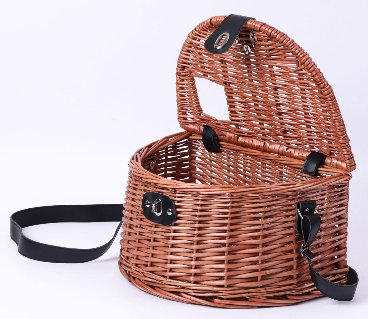Wickerwise Wicker Fishing Creel with Faux Leather Shoulder Strap | Belk