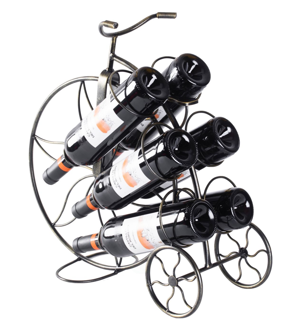 Vintiquewise Vintage Decorative Metal Bicycle 6 Bottle Countertop ...