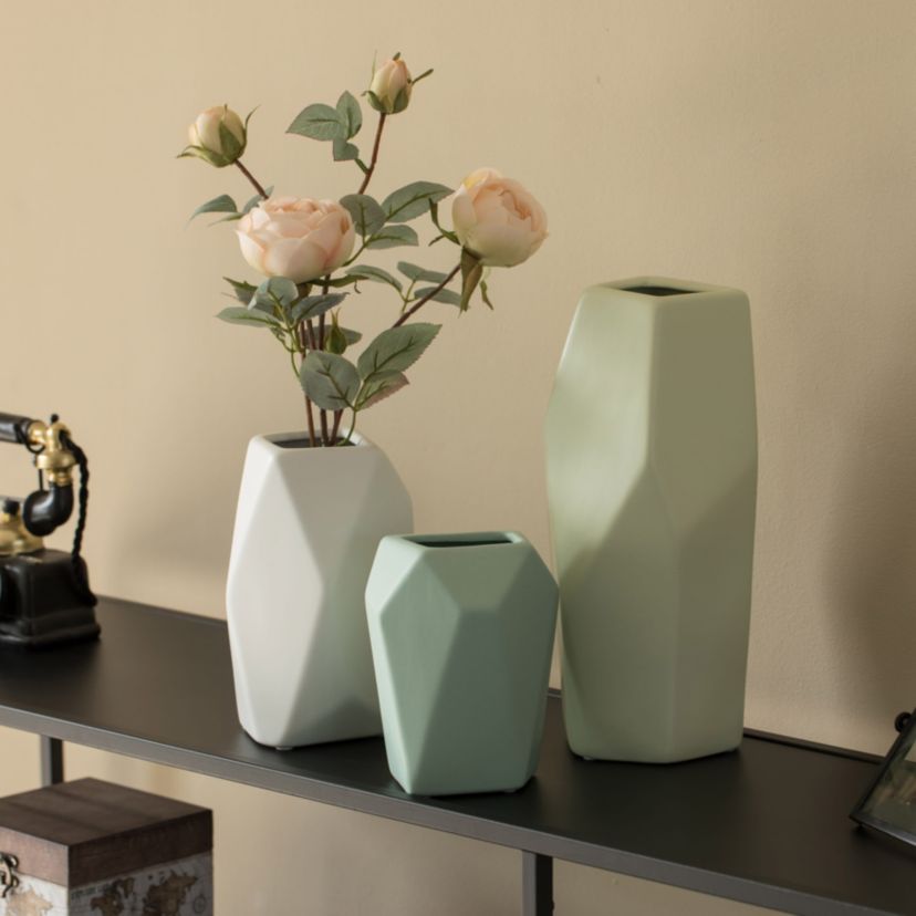 Uniquewise Decorative Ceramic Multi Paned Vase, Modern Style ...