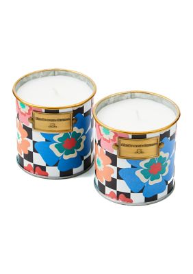 MacKenzie-Childs Dolce Vita Small Citronella Candles - Set of 2 | Belk