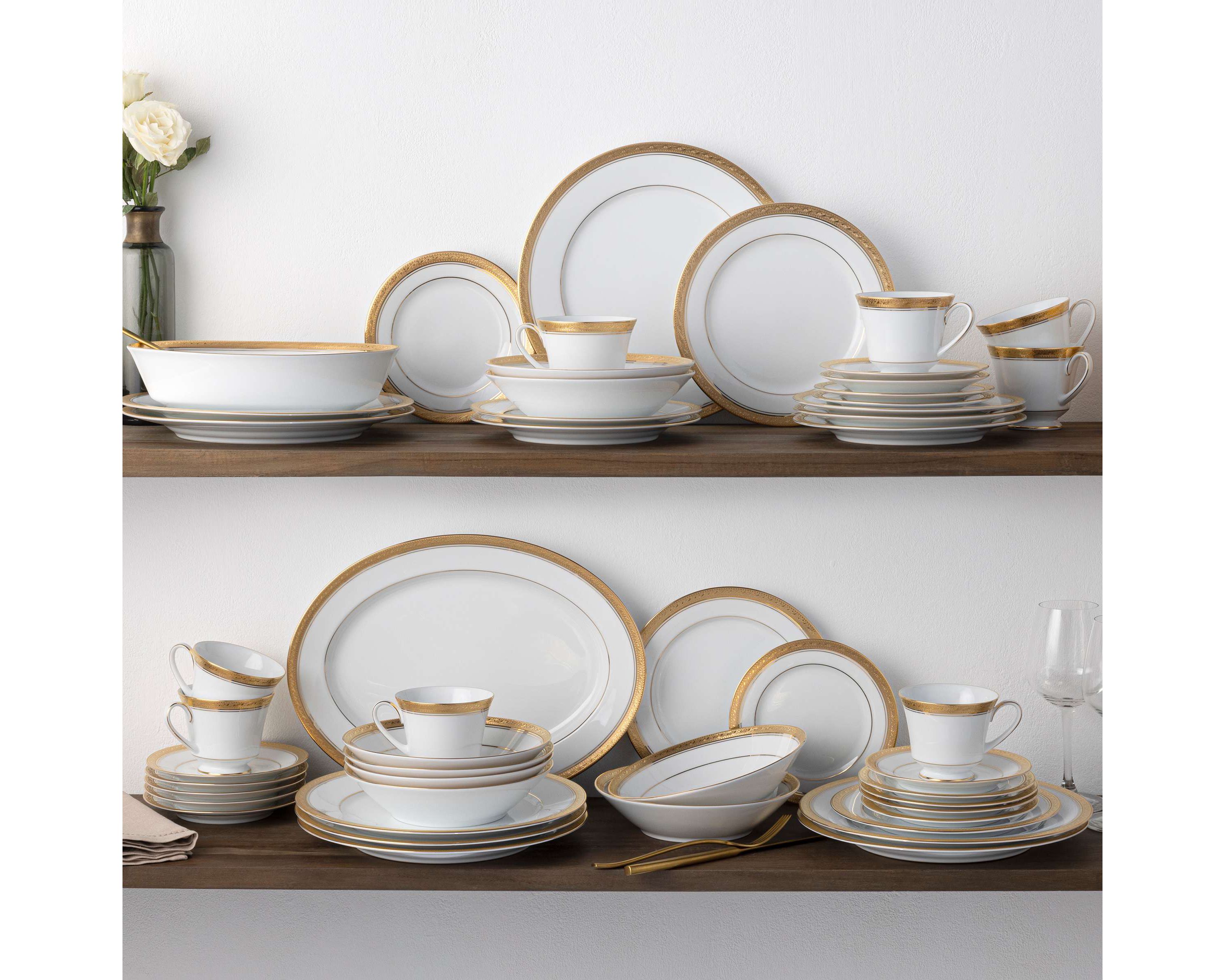 Noritake Crestwood 50-Piece Dinnerware Set, Service for 8 | Belk