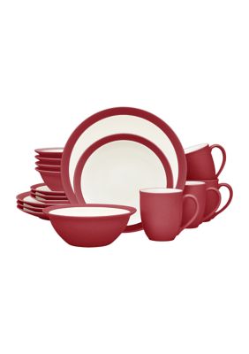Noritake Colorwave Raspberry Curve 16 Piece Dinnerware Set | belk