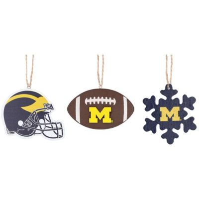 The Memory Company NCAA Michigan Wolverines Three-Pack Helmet, Football ...