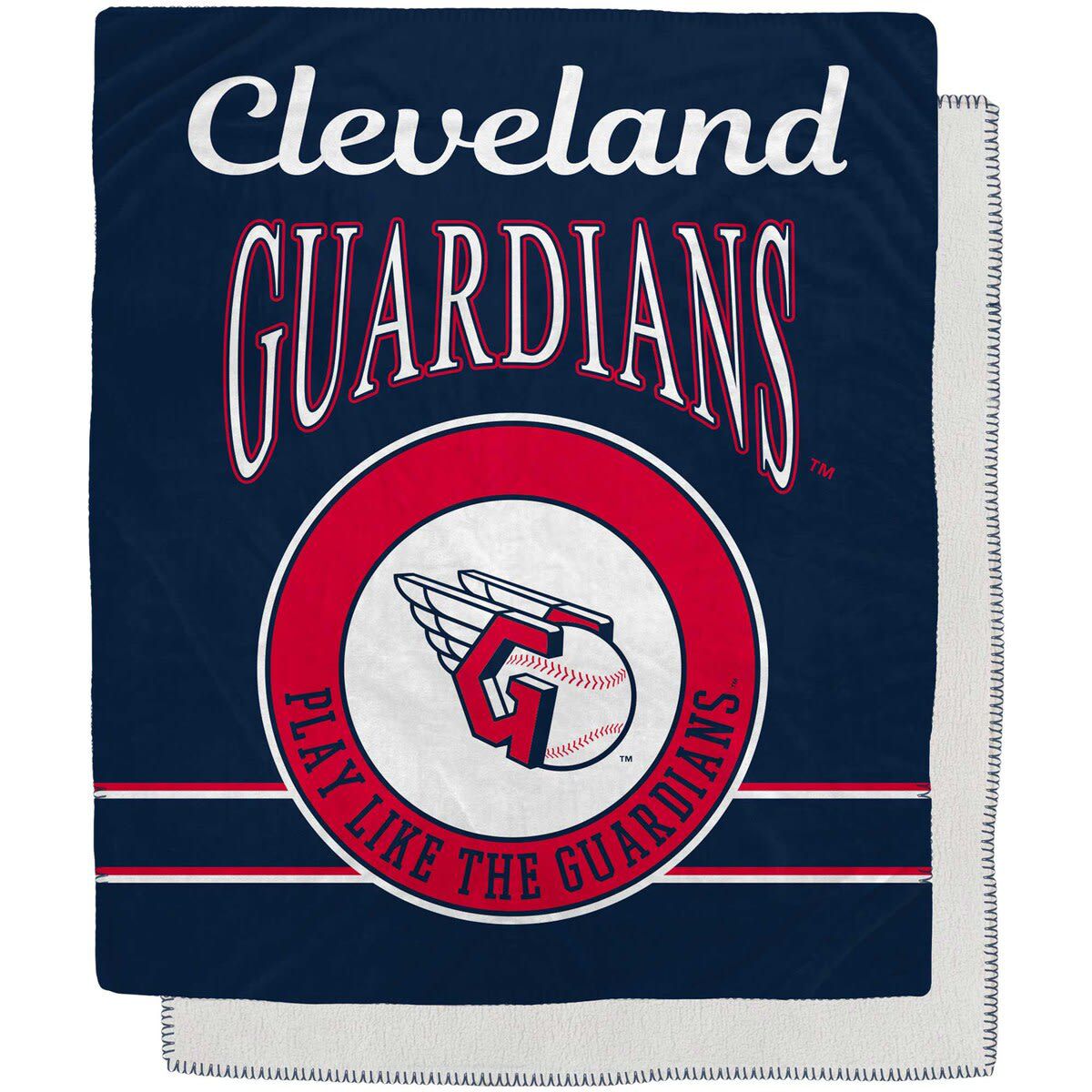 Pegasus MLB Cleveland Guardians 50" x 60" Retro Emblem Flannel Fleece ...