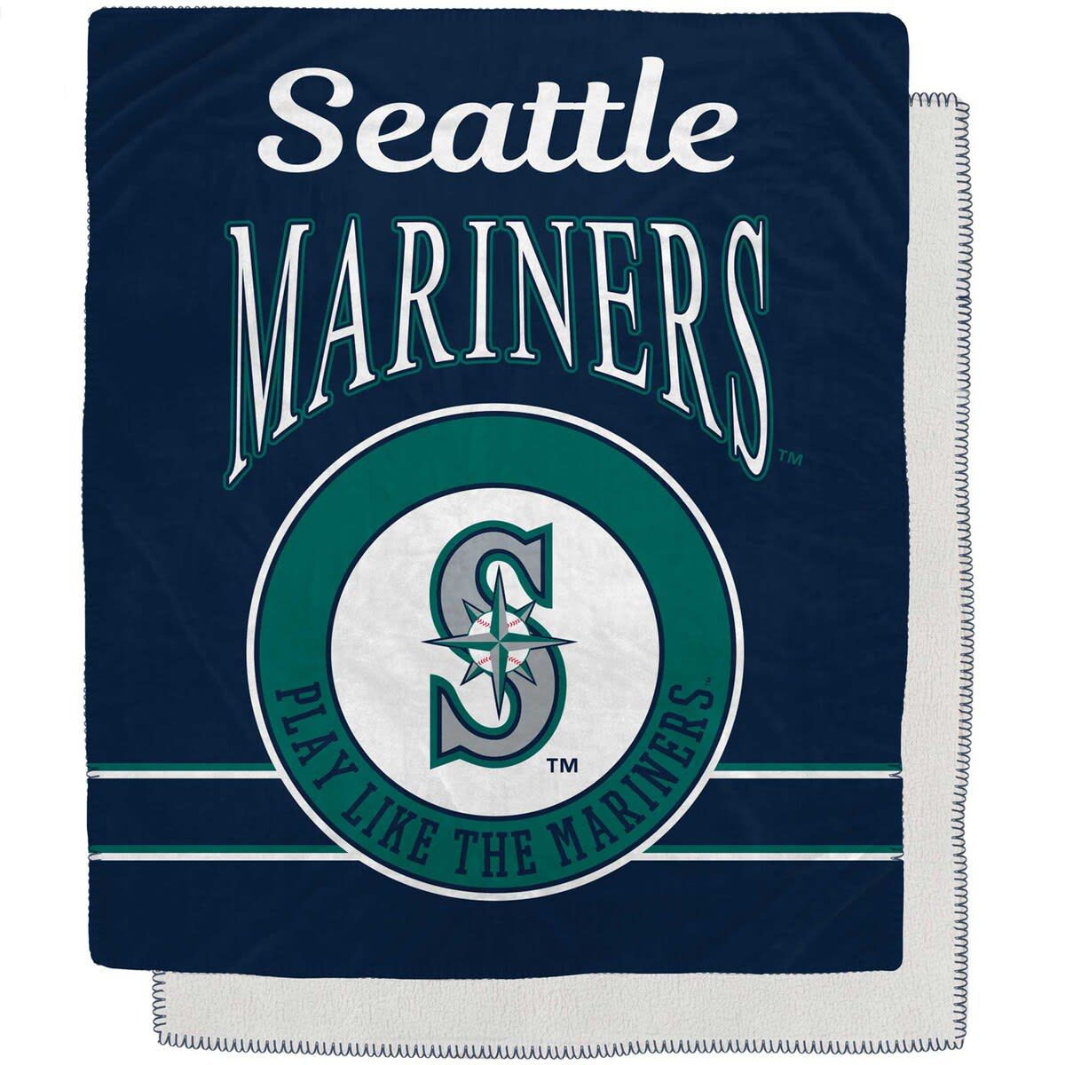 Pegasus MLB Seattle Mariners 50" x 60" Retro Emblem Flannel Fleece ...