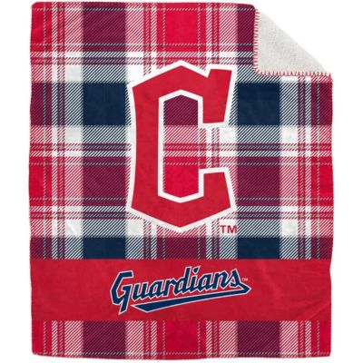 Pegasus MLB Cleveland Guardians 50" x 60" Plaid Flannel Sherpa Plush ...