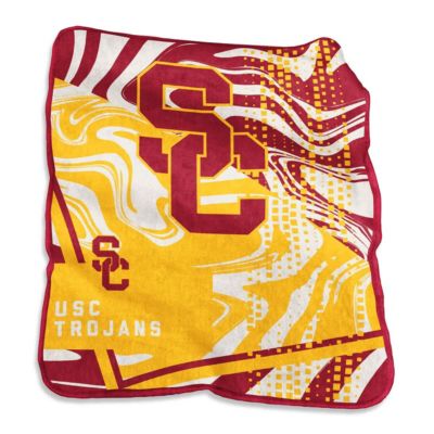 Logo Brands NCAA USC Trojans 50" x 60" Swirl Raschel Throw Blanket | belk