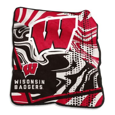 Logo Brands NCAA Wisconsin Badgers 50" x 60" Swirl Raschel Throw ...