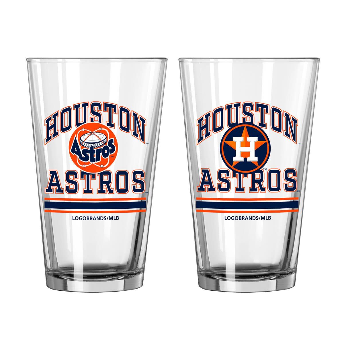 Logo Brands MLB Houston Astros 16oz. Pint Glass Two Pack | Belk